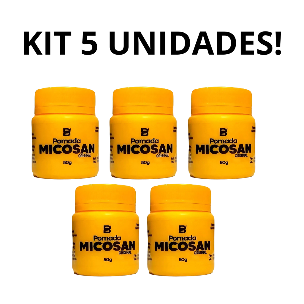 Kit 5 Pomada Micosan Original 50g - Combate Micoses, Clareia Manchas ...