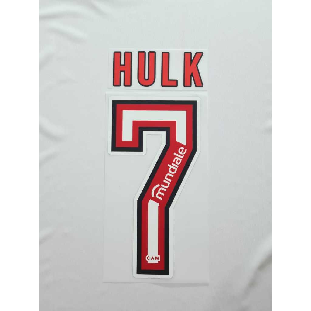 Kit Nome + Número Hulk 7 Paulinho 10 Personalização Camisa Atlético ...