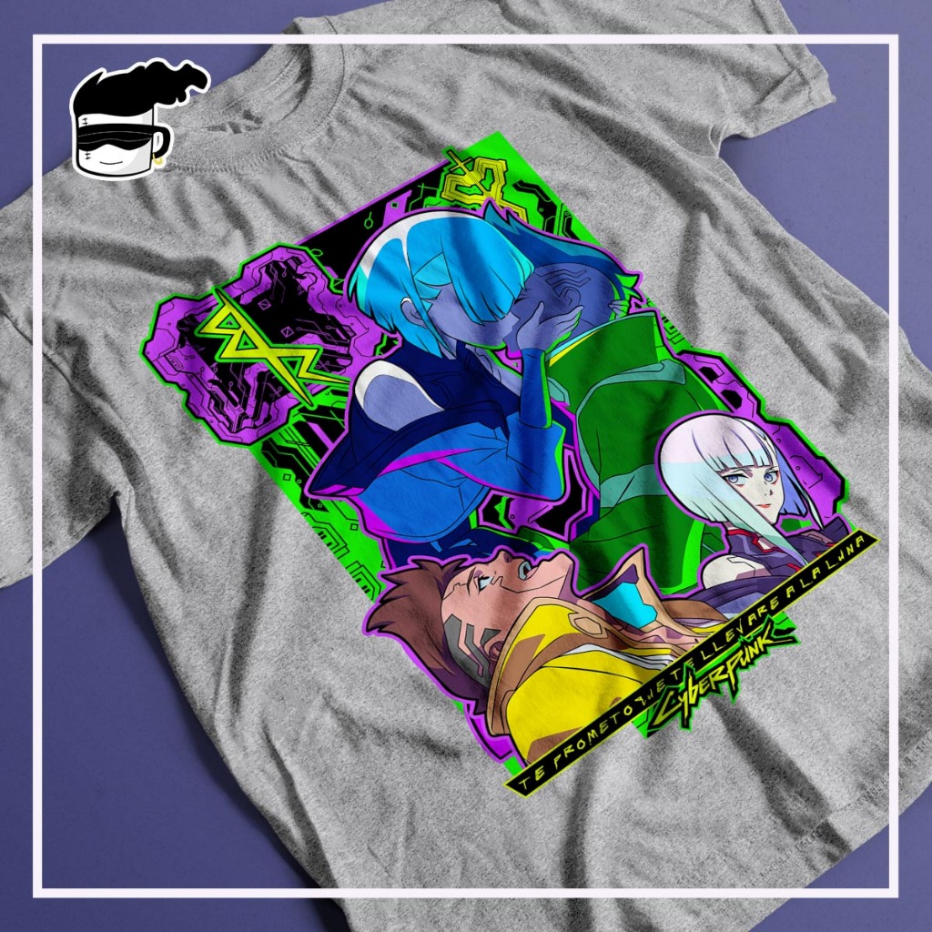 Camiseta CyberPunk Edgerunners Lucy e David Unissex Camisa Anime Gamer ... Camiseta CyberPunk Edgerunners Lucy e David Unissex Camisa Anime Gamer ...