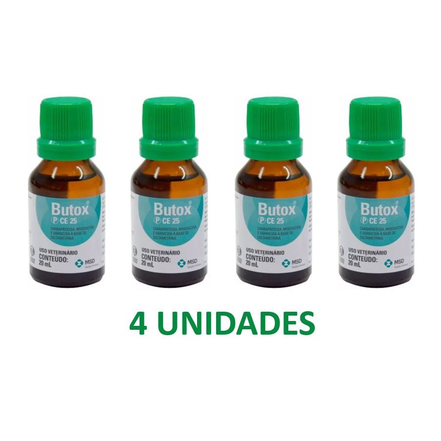 Kit Butox P CE 25 de 20ML - MSD (4 Unidades) | Shopee Brasil