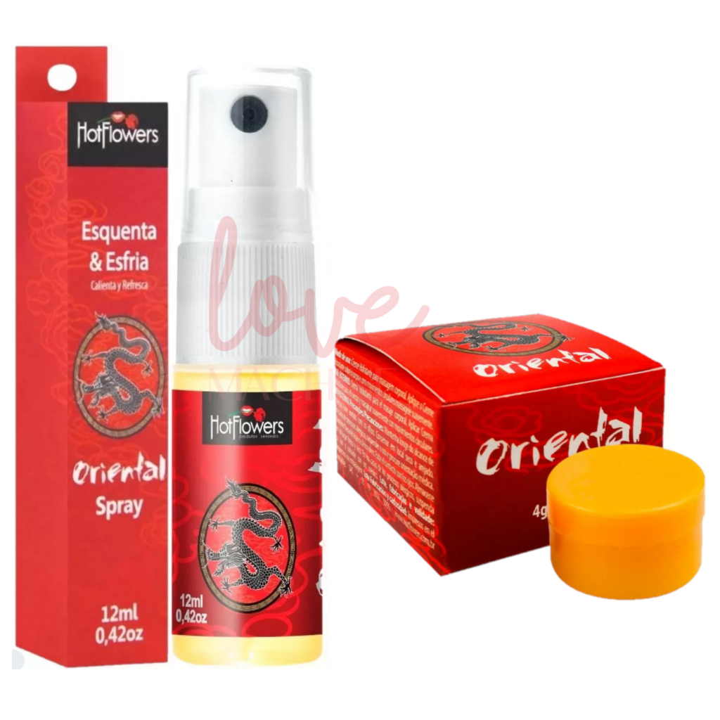 Kit Pomada E Spray Oriental Chinesa Excita Esquenta Hotflowers Shopee