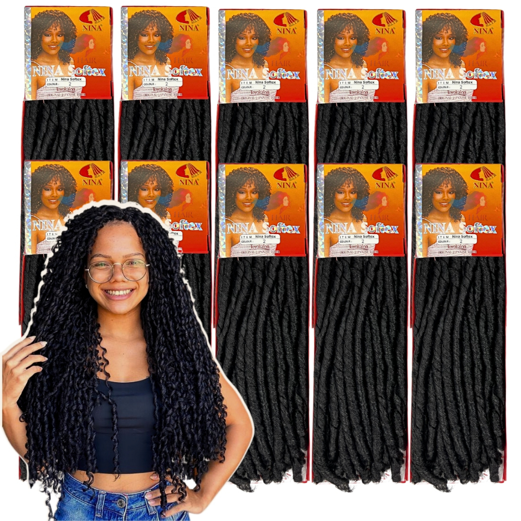 Kit 10 Nina Softex Cabelo Cacheado Original. | Shopee Brasil
