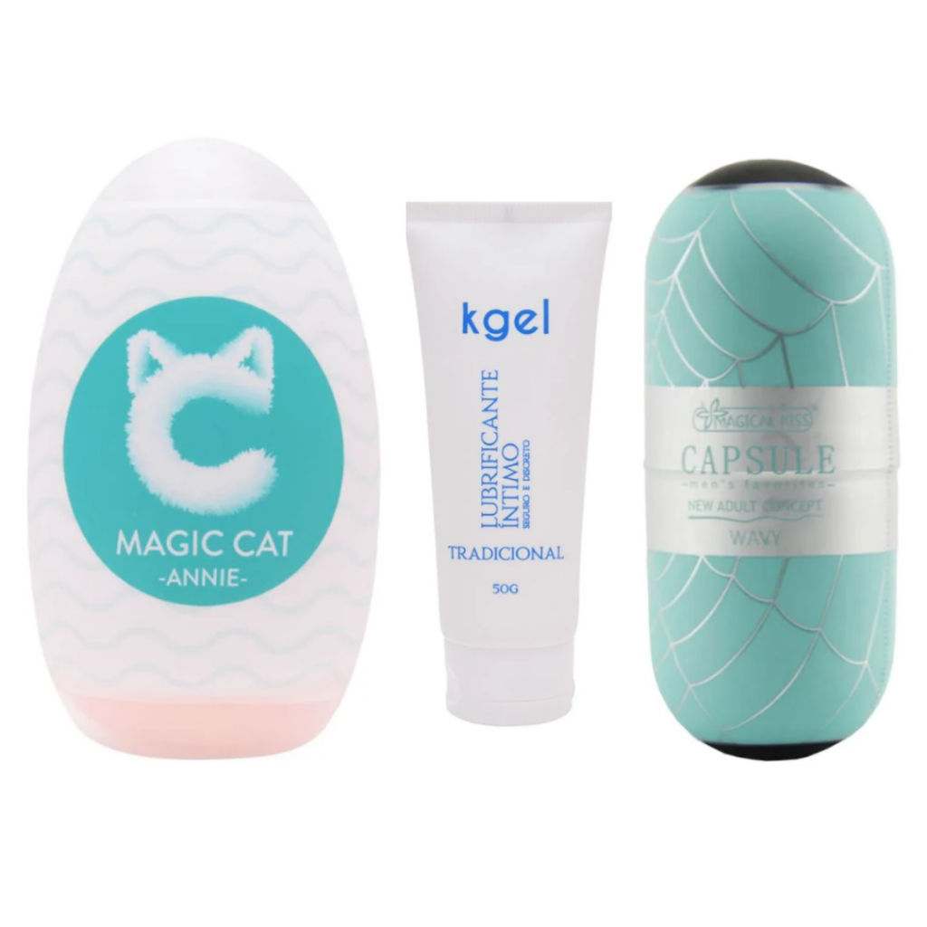 Kit Masturbador Masculino Com Egg Cat Ovão + Egg Capsule + Lubrificante Íntimo Kgel 50 gr ...