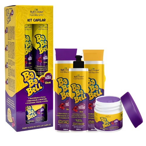 Kit Capilar BabaBell Cheiro de Babaloo UVA Com 4 Itens - Lançamento ...