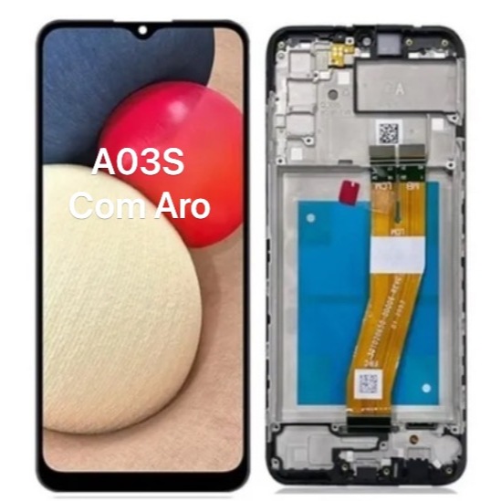Tela Frontal Touch Display Compatível Galaxy A02s&A03s&A03 A025m A037 A035 Sem Aro / Com Aro ...