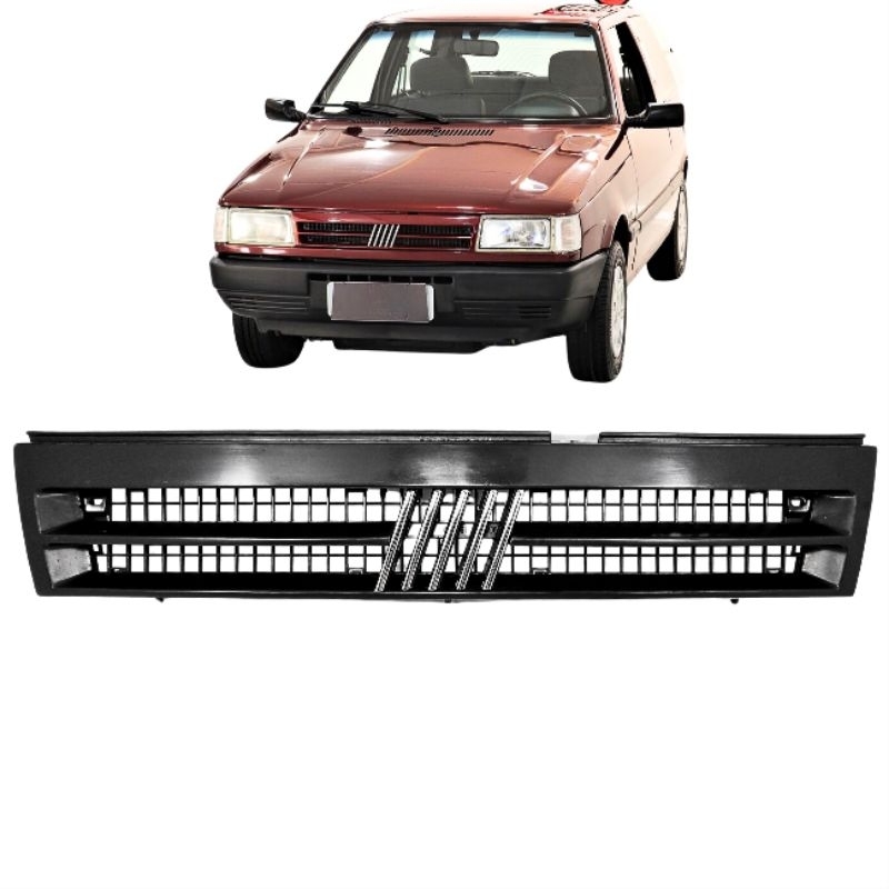 GRADE FRONTAL RADIADOR FIAT UNO MILLE PREMIO ELBA FIORINO 1991 A 1999 | Shopee Brasil