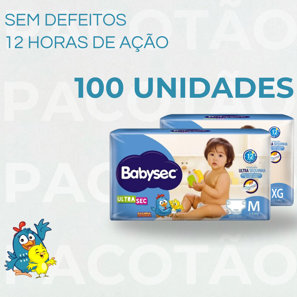 Fraldas Descartaveis Promoção Babysec Ultrasec - Pacotão Galinha ...