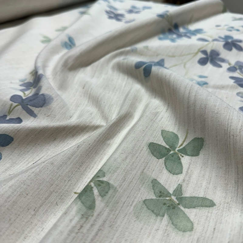 Tecido Linho Estampado 1,40x1,00m Floral marfim | Shopee Brasil