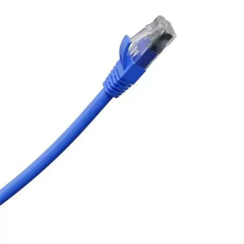 Patch Cord Rj45 Utp Cat6 1,5 Metros 10GBPS Azul Rede Lan T-568A ...