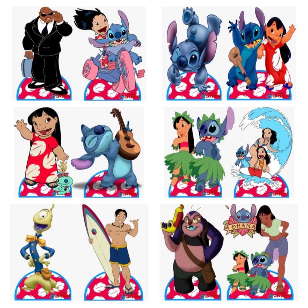 Lilo e Stitch kit decoração de festa infantil 12 display de 20cm ...