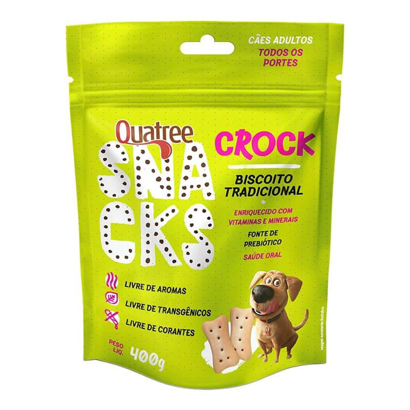 Biscoito Quatree Snacks Crock Cães - Kit com 3 unidades/pacotes ...