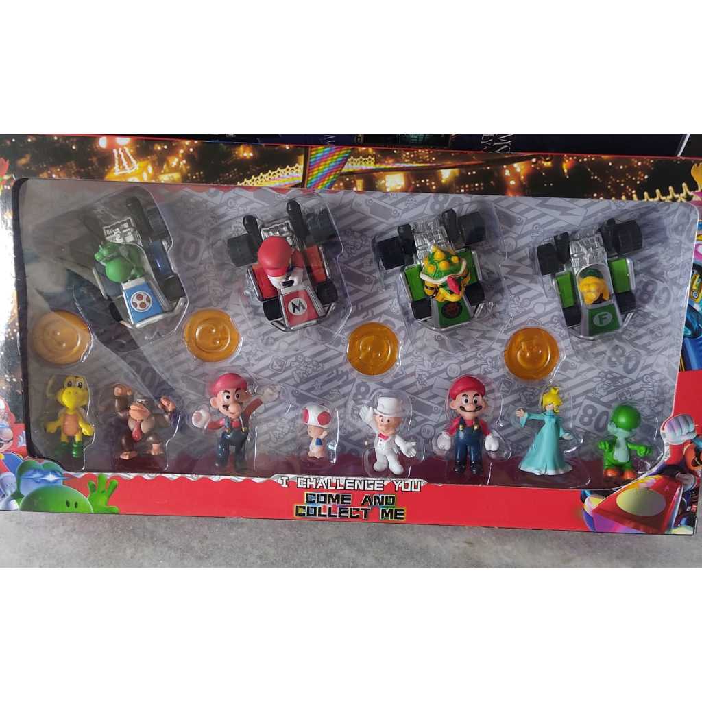 cartela bonecos do jogo super mario 12 personagens diferentes | Shopee ...