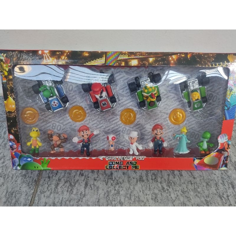 encartelado bonecos super mario com 12 personagens / brinquedo cartela ...