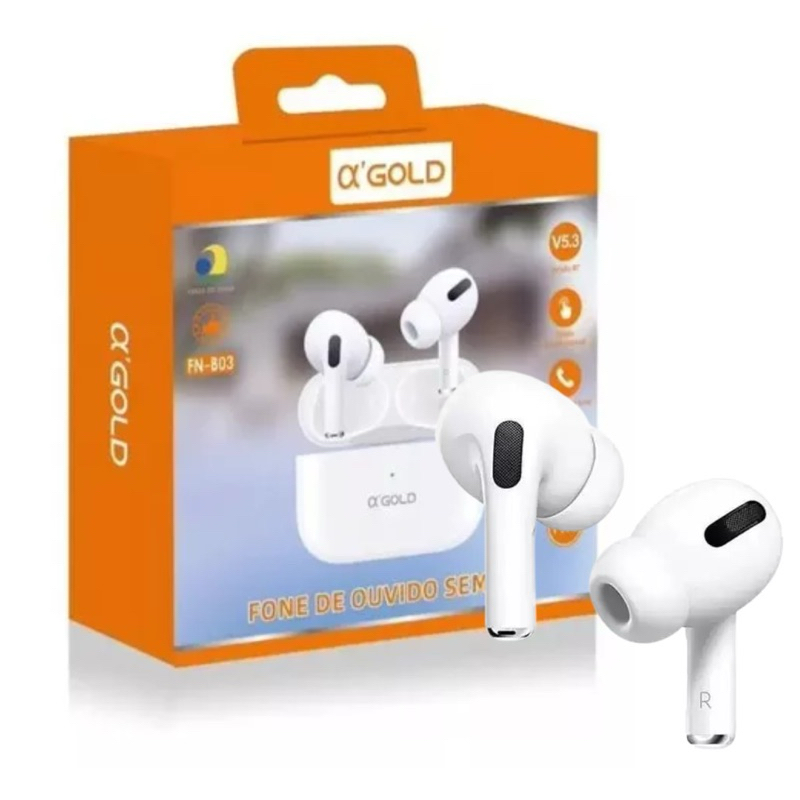 fone de ouvido Bluetooth sem fio premium A’gold FN-BA3 | Shopee Brasil