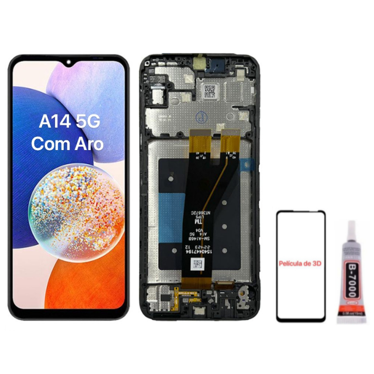 Frontal Touch Lcd Display Tela Compatível Galaxy A14 5g A146b Sem Aro / Com Aro | Shopee Brasil