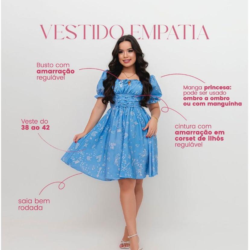 VESTIDO MIDI ESTILO CAMPONESA COM CORSET FRONTAL DE AMARRAÇÃO NA ...