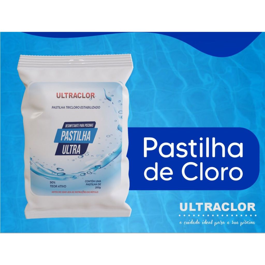 Kit Pastilhas de Cloro Ultraclor 200g Piscina ( COM 6 / 12 OU 15 ...