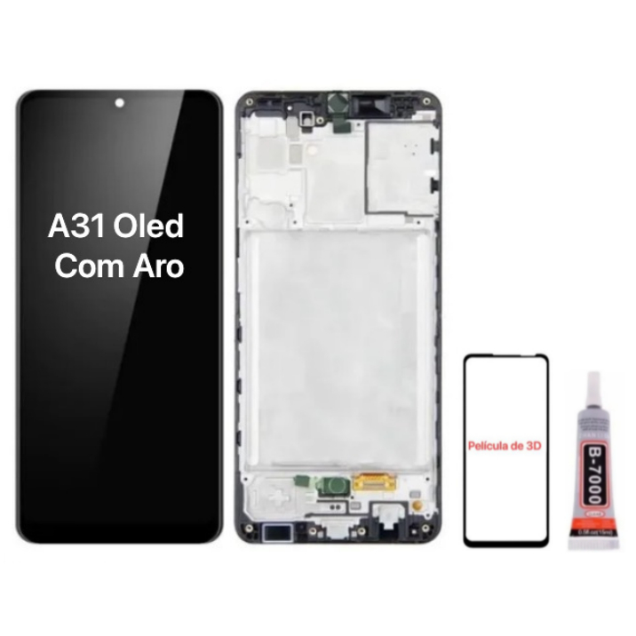 Frontal Touch Lcd Display Tela Compatível Galaxy A31 A315 Oled Incell Lcd Sem Aro E Com Aro ...