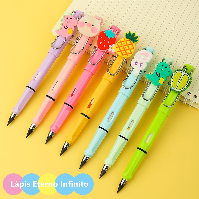 Kit 6 Lápis Ponta Infinita De Escritório Equivale a 100 Lápis Normal ...