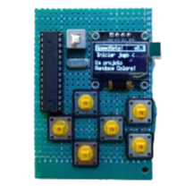 Mini Game Portátil Projeto ATmega328P Arduino Mini jogo Recarregável ...