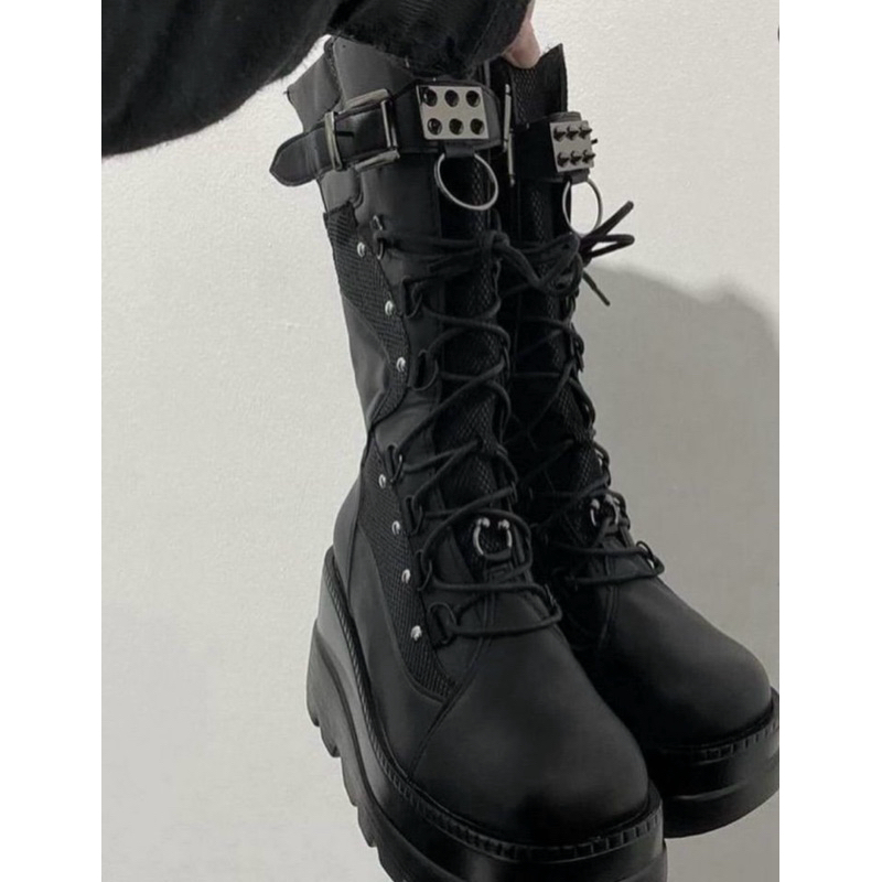 Bota Gótica Cano Alto Estilo Demonia | Shopee Brasil