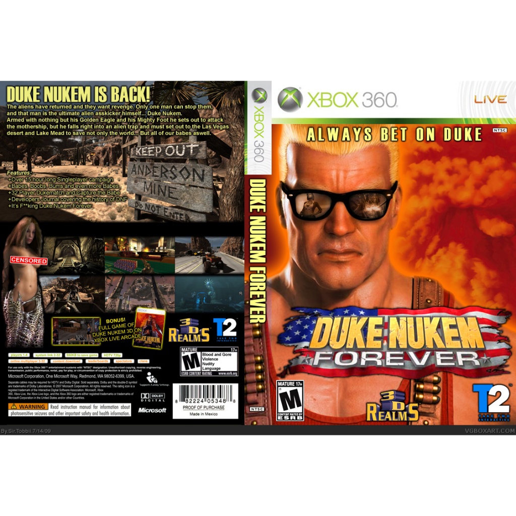 Duke Nukem Forever para Xbox 360Lt com capa | Shopee Brasil