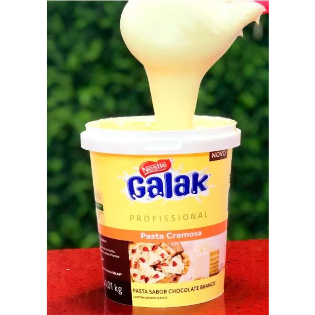 Creme Recheio Galak puro chocolate Branco Forneavel 1,01 Kg Pasta ...