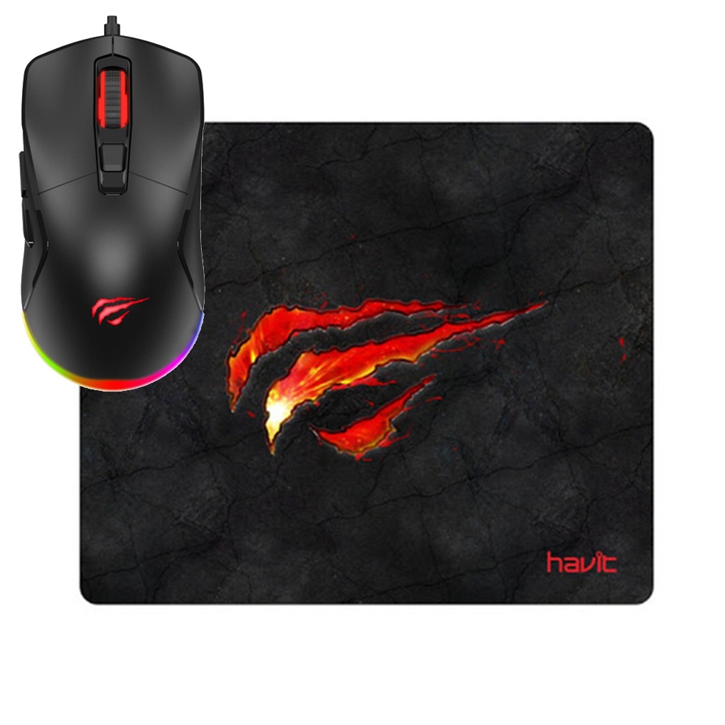 Kit Gamer Pro Mouse 7200 DPI RGB MS960 + Mouse Pad MP837 Speed Havit ...