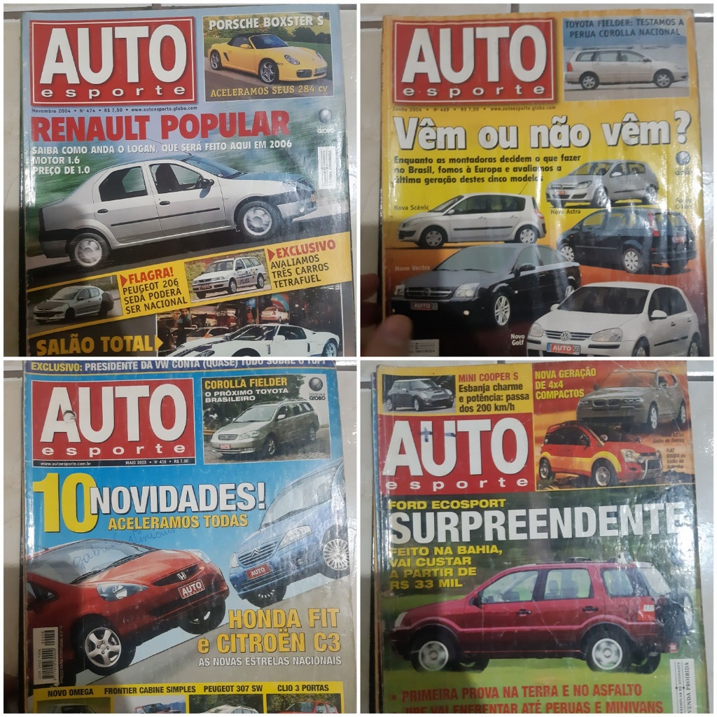 Kit de 4 edições da Revista Auto Esporte. Renault Logan. Honda FIT ...