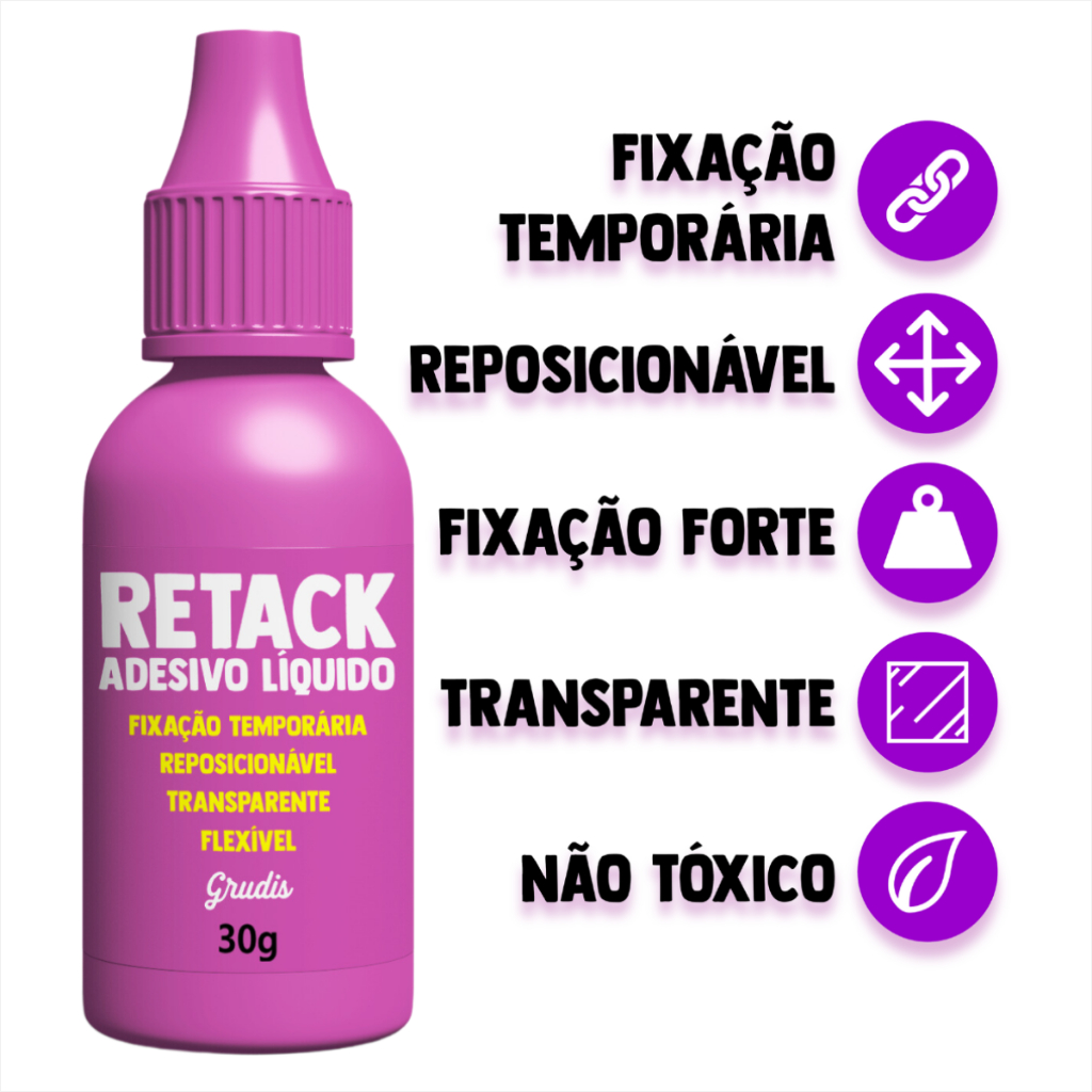 Retack Adesivo Líquido Com Gotejador Para Base De Corte | Shopee Brasil