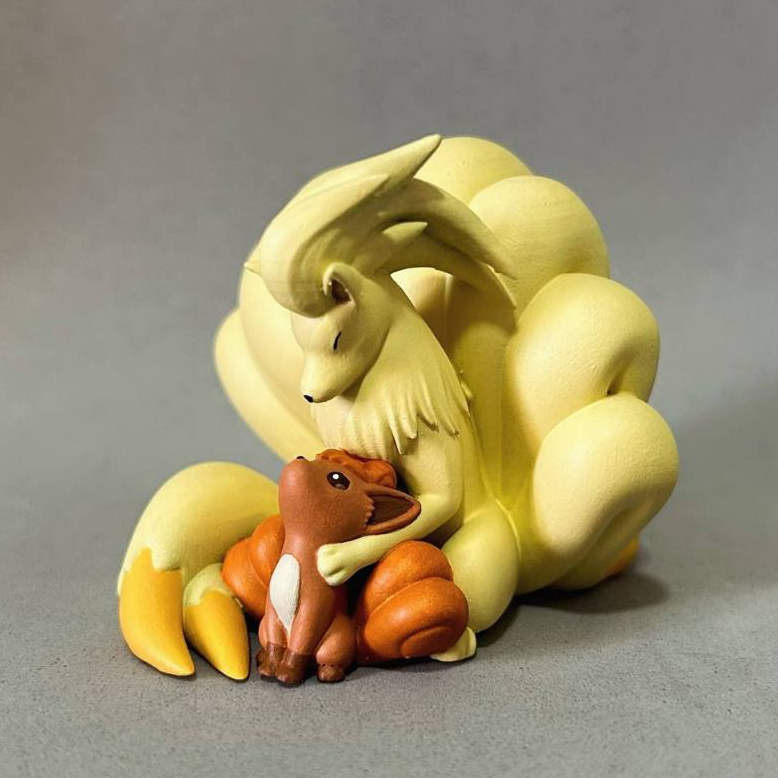Action Figure | Miniatura Pokémon | Ninetales & Vulpix | Shopee Brasil
