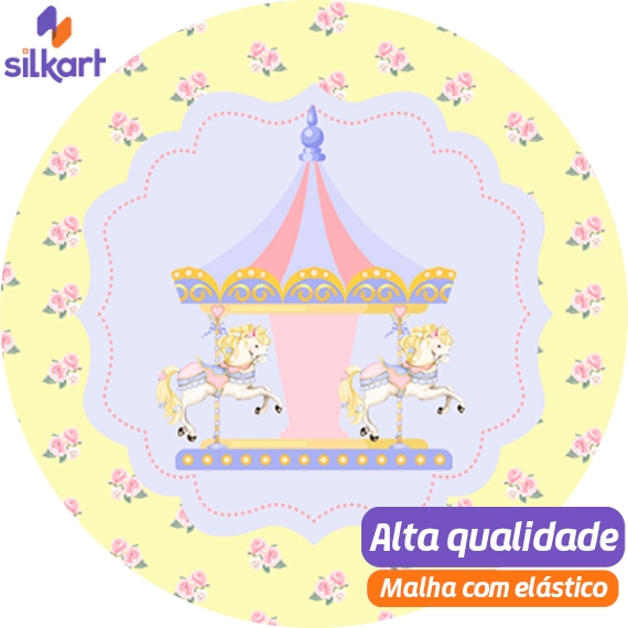 Painel Redondo Tecido Sublimado Carrossel | Shopee Brasil Painel Redondo Tecido Sublimado Carrossel | Shopee Brasil
