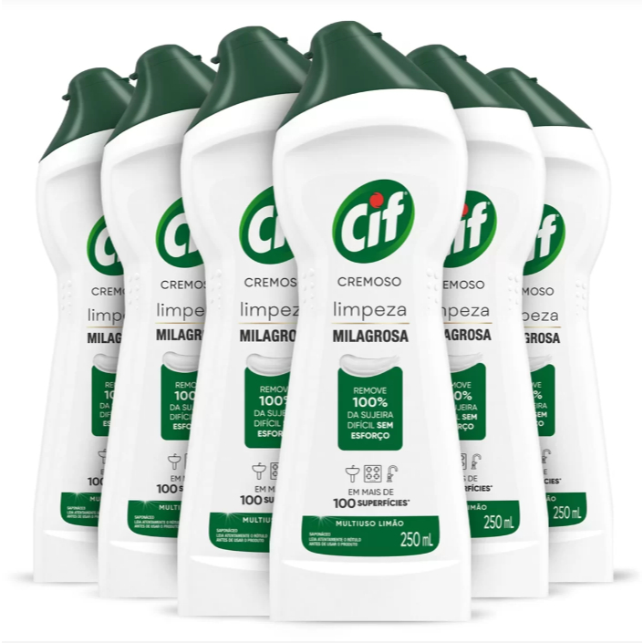 kit 6 CIF LIMPEZA MILAGROSA 250ML | Shopee Brasil