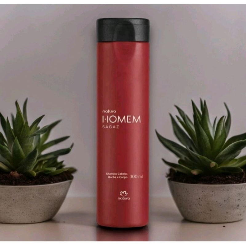 Shampoo Masculino Cabelo Barba e Corpo Natura Homem Sagaz 300ml ...