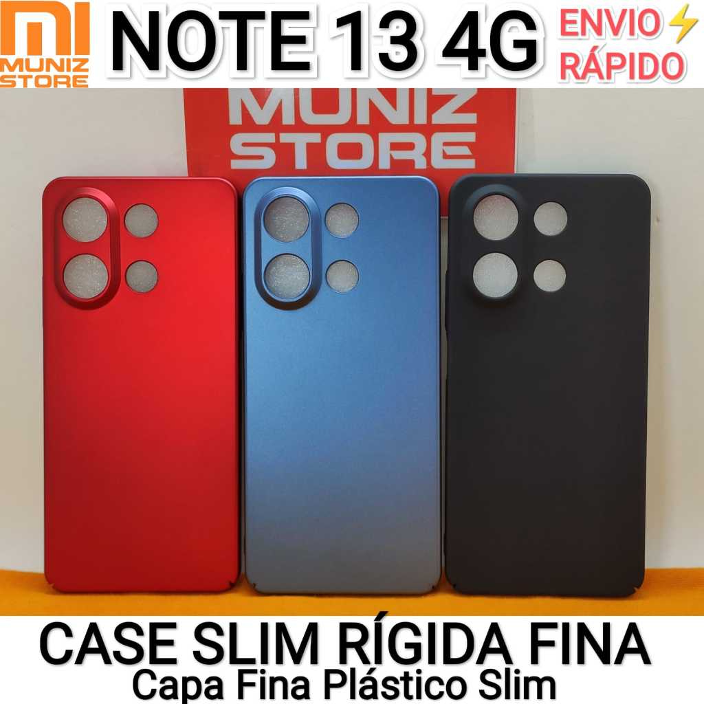 Capa Redmi Note 13 4G Xiaomi Capinha Slim Rígida Case Fina De Plástico ...