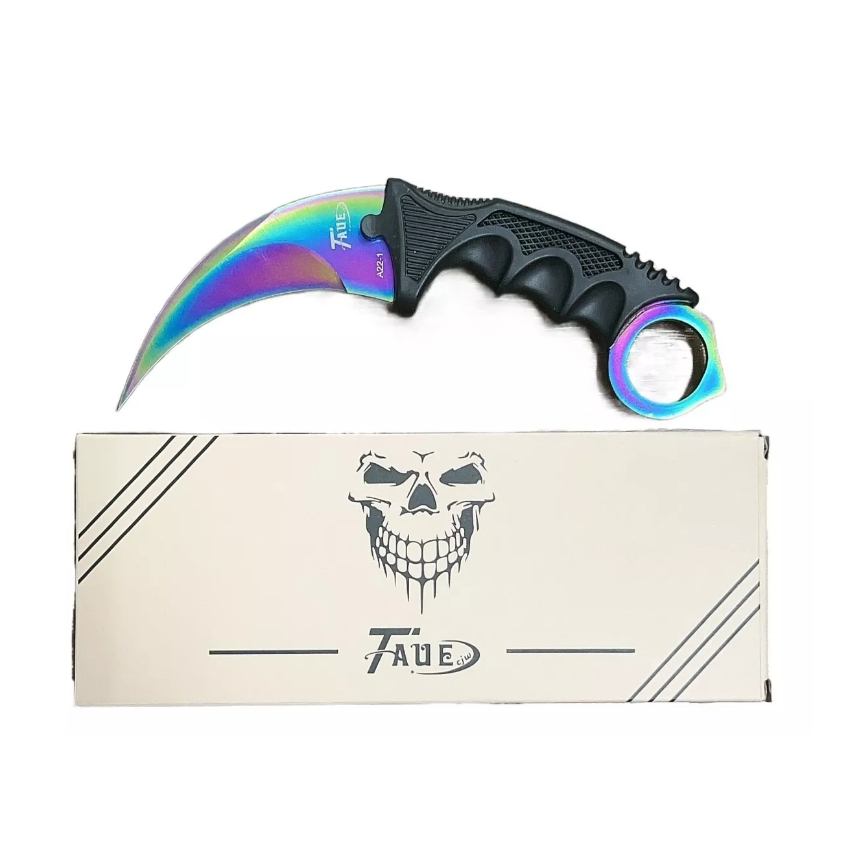 Machete faca pequena pesca camping/preto e colorido facas ao ar livre ...