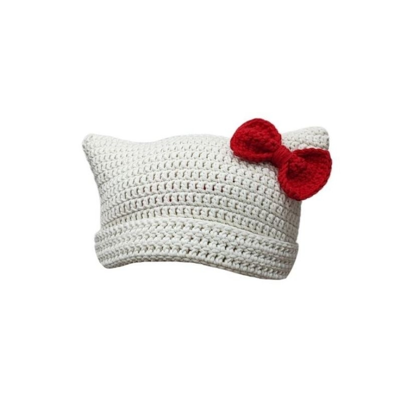 Touca Hello Kitty Sanrio Touca My Melody Touca de crochê Cat Beanie ...