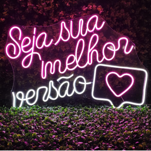 Quadro Frase "SEJA SUA MELHOR VERSÃO" em Neon Led Letreiro ...