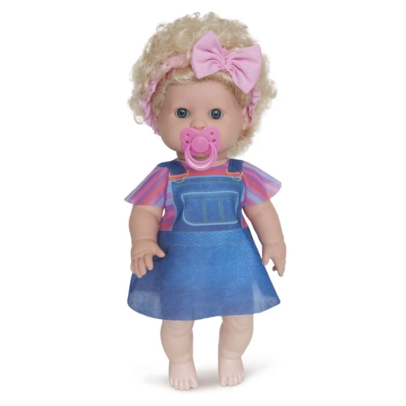 Boneca Bebe Danadinhas com chupeta loira ruiva morena cabelo crespo ...