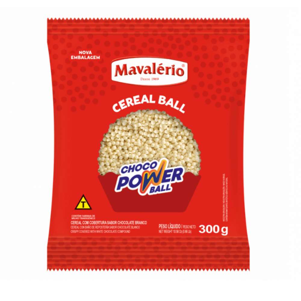 Micro Ball Sabor Chocolat Branco 300g Mavalerio | Shopee Brasil