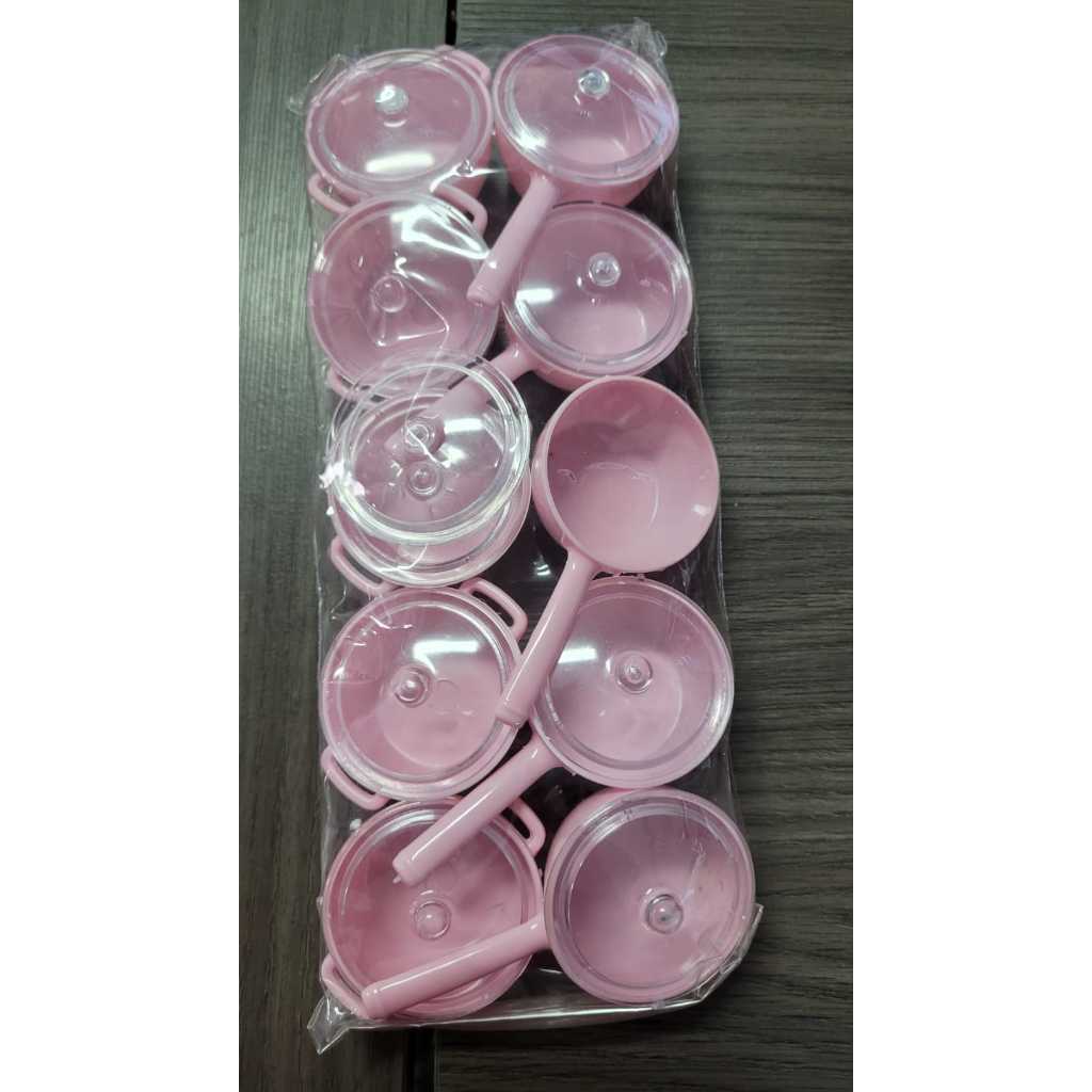 Mini Panelinha e Caçarola Plástica c/Tampa -Lembrancinha c/10 unidades ...