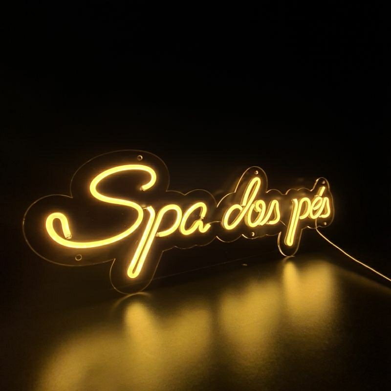 Painel Neon Led em Acrílico Spa dos Pés 0,60x0,20cm | Shopee Brasil