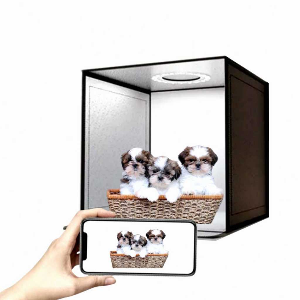 Mini Estudio Portátil 40x40 Dobravel Estúdio Com Led Usbu | Shopee Brasil