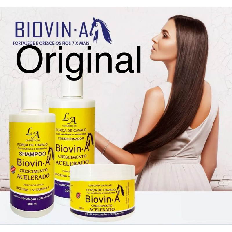 Kit Crescimento Acelerado Biovin-A Força de Cavalo Shampoo ...