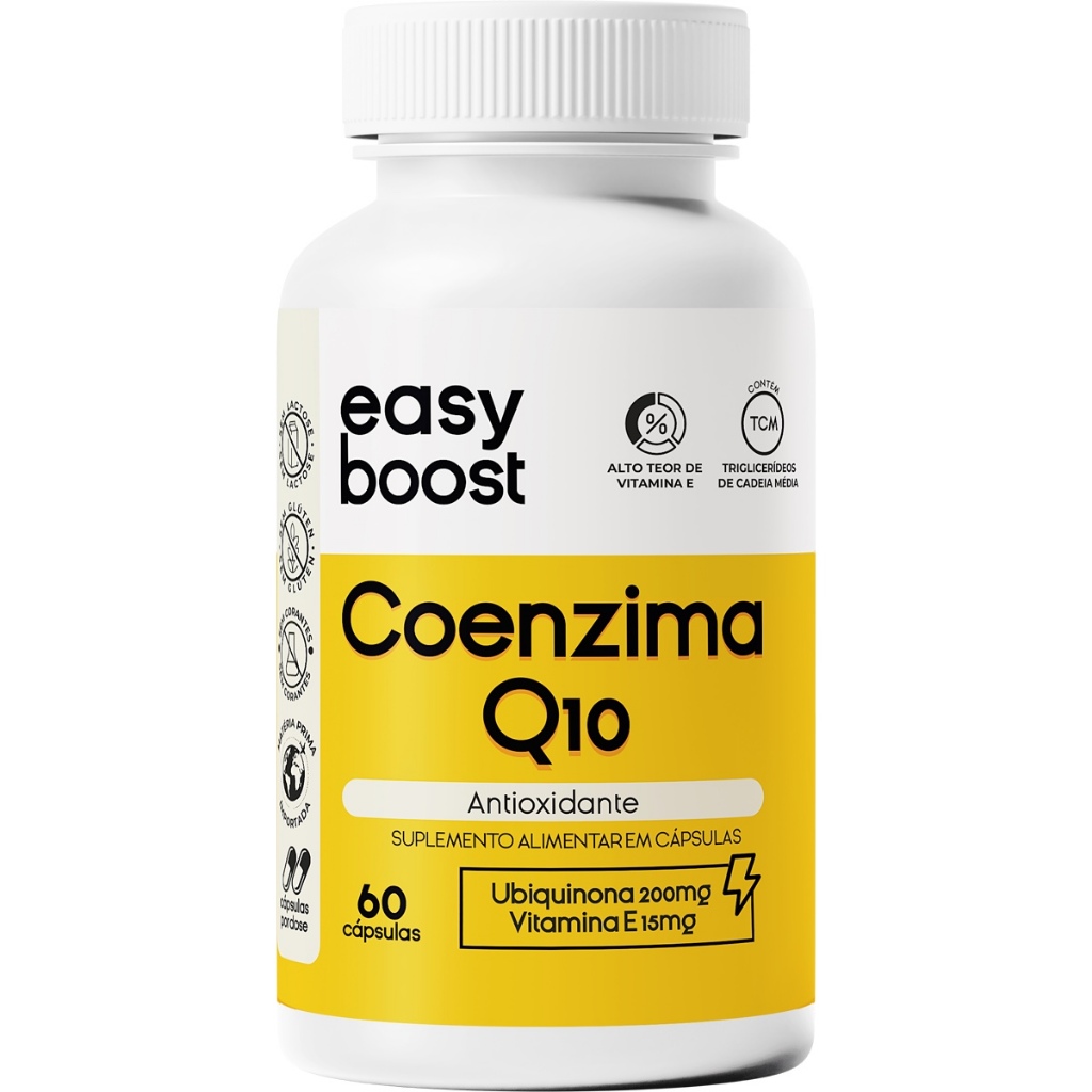 Coenzima Q10 200mg Easy Boost Vitamina E Tcm Coq10 60 Caps | Shopee Brasil