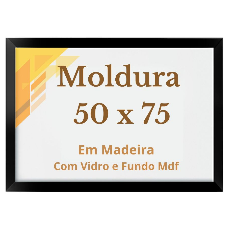Moldura 50x75 Com Vidro Quadro 75x50 Madeira Poster Arte Ilustração ...