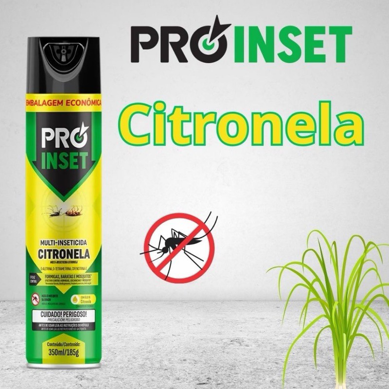Multi-Inseticida Pro Inset Citronela 350 ml unidade. | Shopee Brasil