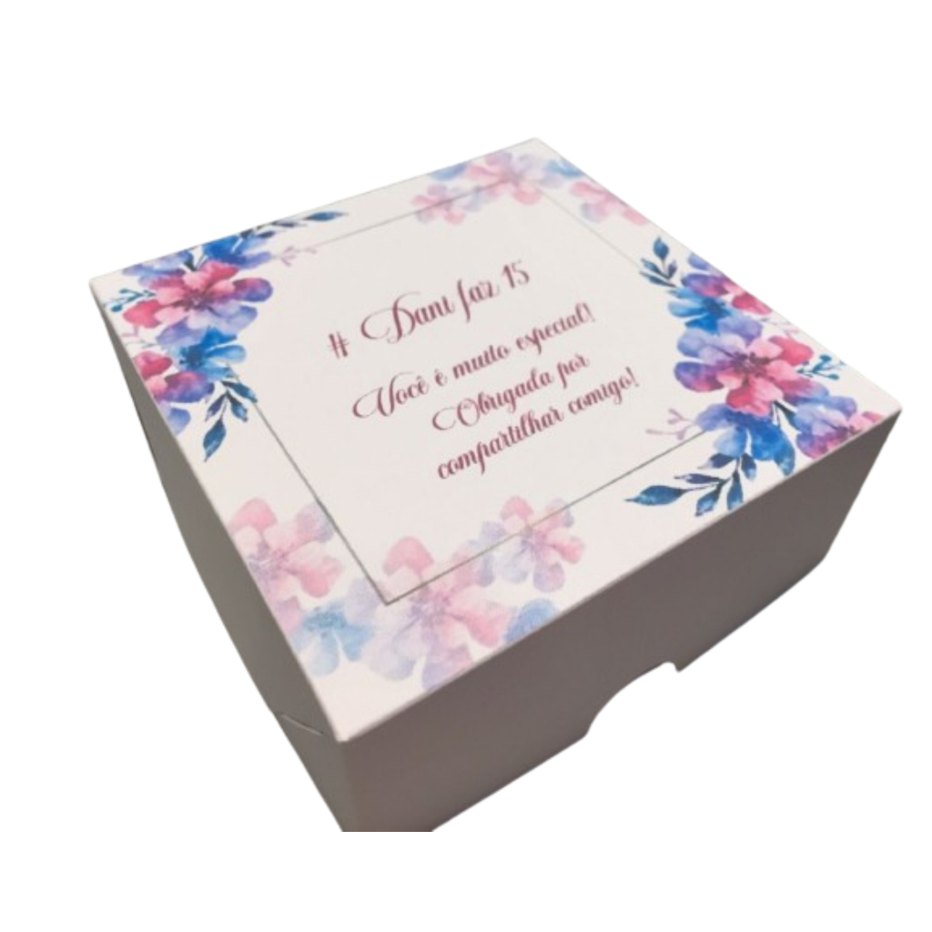 50 caixinhas personalizadas 10x10x4cm + 10 caixinha s 14x7x4cm | Shopee ...
