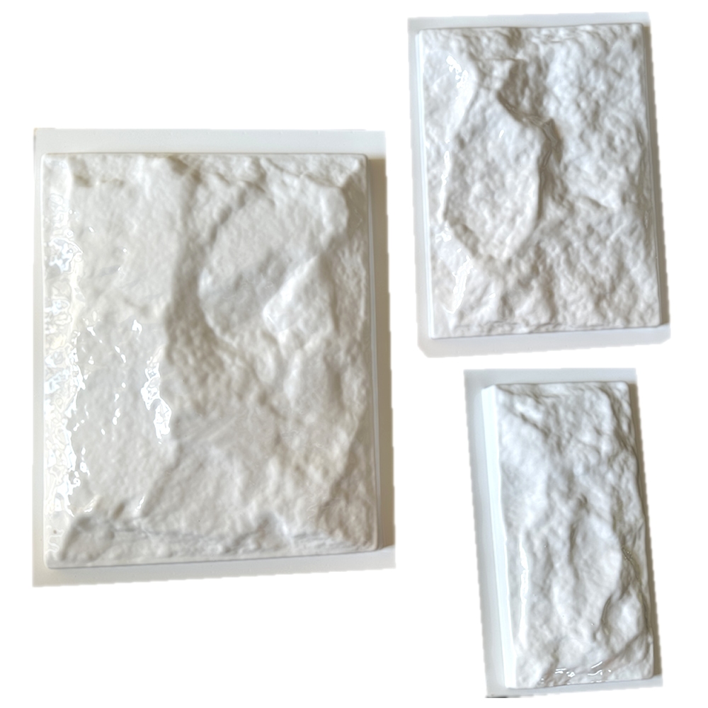 3 Forma Gesso 3D Tijolinho Rustico Travertino Roma ABS 2mm Molde ...