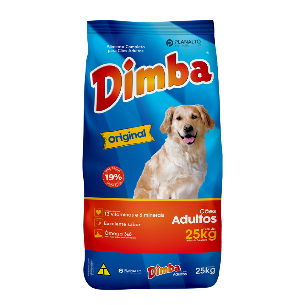 Ração Dimba Original Cães Adultos 25 KG | Barata | Shopee Brasil